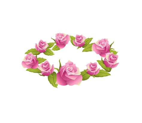 Wreath Of Purple Flowers Template Vector Art At Vecteezy