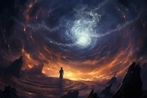 Premium Ai Image Mesmerizing Spiral Galaxy In Outer Space Generative Ai