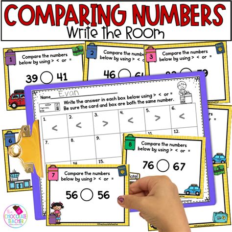 comparing numbers greater than less than math write the room made