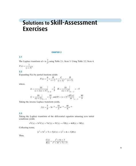 Solutions To Skill Assessment Exercises Solutions To Skill Assessment Exercises CHAPTER 2 2