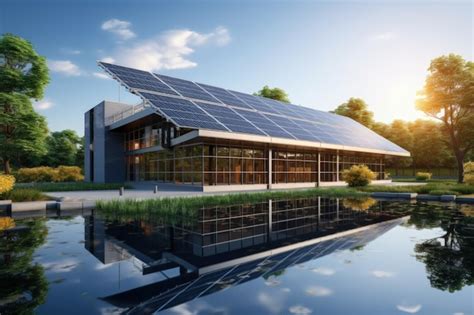 Premium Ai Image Government Building With Green Technology Generative Ai