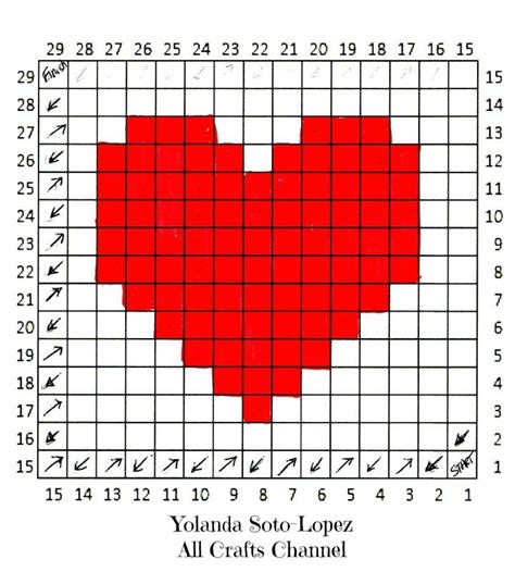 crochet heart easy c2c corner to corner heart square pattern all