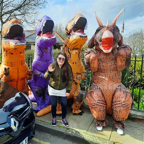 Buy Rafalacy Inflatable Jurassic Triceratops Costume Outfit For Adult