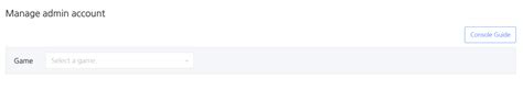 Manage Admin Account Developer Guides