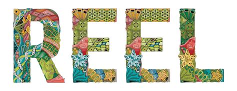 Word Reel Vector Decorative Zentangle Object Zentangle Background Unusual Vector Zentangle