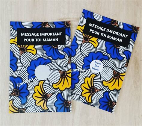 Carte annonce grossesse future mamie carte à gratter mamie