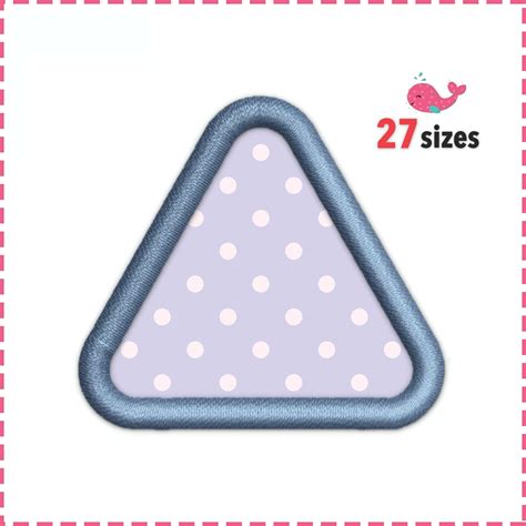 Triangle Applique Design Machine Embroidery Design El0054 Etsy