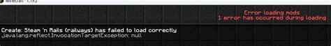 Mod Fails To Load Issue 128 Layers Of Railways Railway GitHub