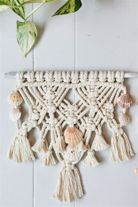 Seashell Macrame Wall Hanging Macrame Wall Macrame Wall Hanging