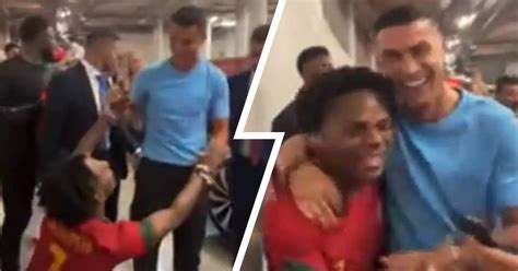 Ishowspeed Finally Meets His Idol Cristiano Ronaldo Does Siuuu In