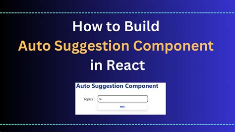 How To Build Auto Suggestion Component In React By Shanmuga Priya