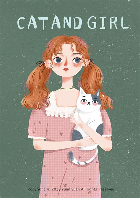 抱猫少女