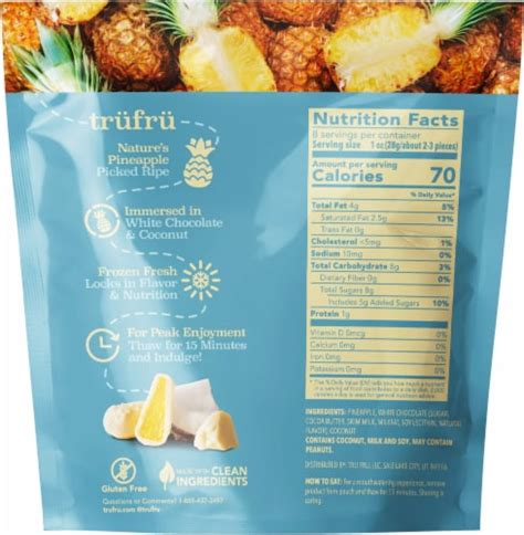 Tru Fru Pina Colada Pineapple Frozen Fresh In White Chocolate And Coconut