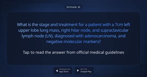 What Is The Stage And Treatment For A Patient With A 7cm Left Upper