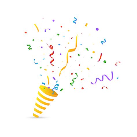 Confetti And Tinsel Explosion Background Realistic Ribbon And Confetti