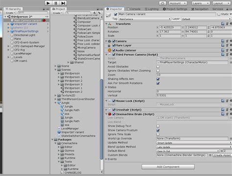 Blending Single Virtual Camera And Main Camera Unity Engine Unity