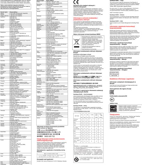 Lenovo T S Swsg Pl Sp J Thinkpad Sting User Manual Polish