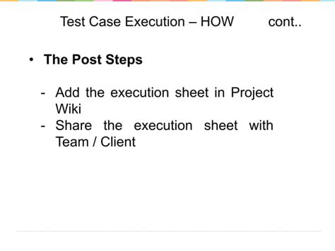Test Case Execution Ppt