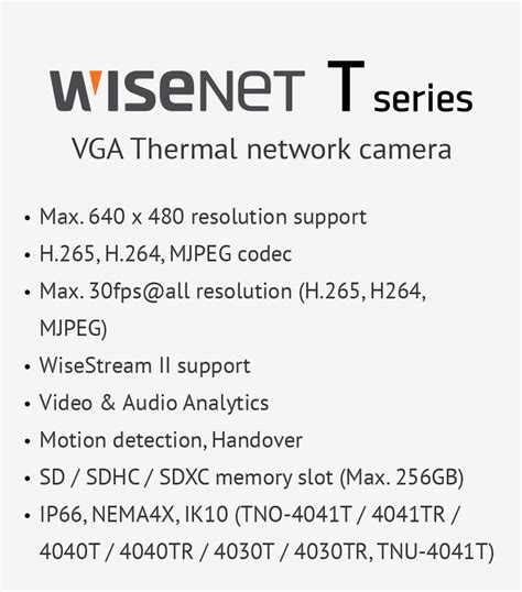 TNO-4030T : Hanwha Techwin - Security Global Leader