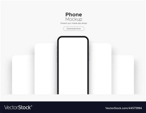 Phone Mockup With Blank App Screens Royalty Free Vector