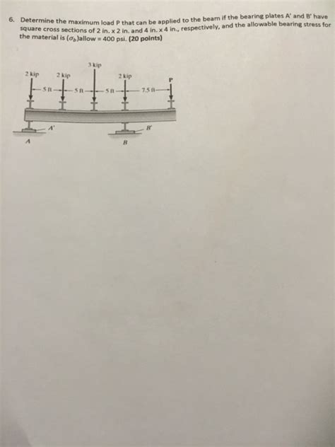 solved determine the maximum load p that can be applied to