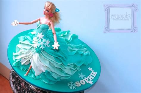 Frozen Themed Doll Cake And Cupcakes Doll Cake Designs Doll Cake
