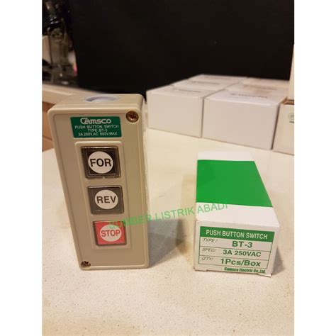 Jual Camsco Push Button Switch BT 2 ON OFF BT 3 FORWARD REVERSE STOP Shopee Indonesia