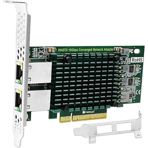 Pcie X8 Interface To 2x 10gbps Rj45 Ports Network Adapter Intel X540 Peachimports