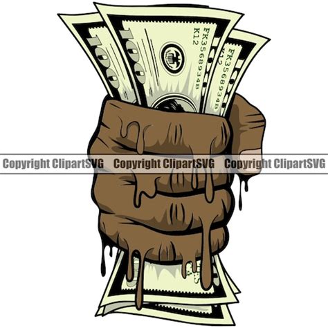 Black Man Hands Hold Money 100 Hundred Dollar Bill Fan Cash Etsy