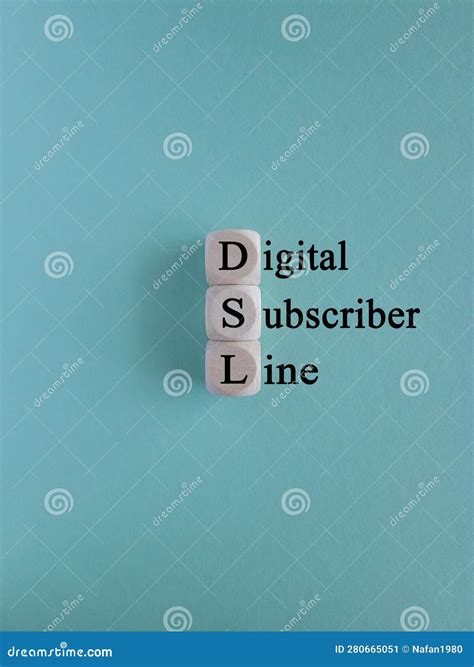 Dsl Digital Subscriber Line Symbol Concept Words Dsl Digital