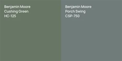 Benjamin Moore Cushing Green Vs Benjamin Moore Louisburg Green Comparison