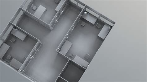 3d Model Office Partitions Plastic Partitions Set Vr Ar Low Poly