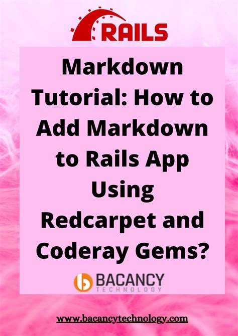 Markdown Tutorial How To Add Markdown To Rails App Using Redcarpet And Coderay Gems By Bacancy