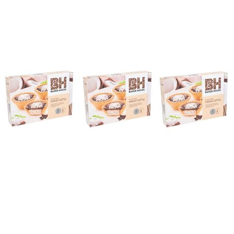 Baker House Мини-тарты, с кокосовой начинкой, 6 штук в упаковке, 240 гр ...