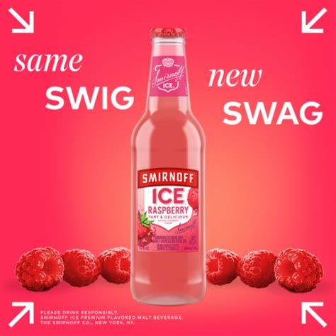 Smirnoff Ice Raspberry Sparkling Drink 24 0 Fl Oz Kroger