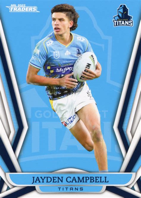 2023 Nrl Traders Common Card Base 043 Jayden Campbell Gold Coast