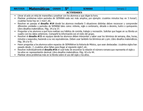 PLANEACIÓN DE OCTUBRE QUINTO GRADO DE PRIMARIA Imagenes Educativas