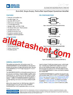 AD8630ARUZ REEL Datasheet PDF Analog Devices