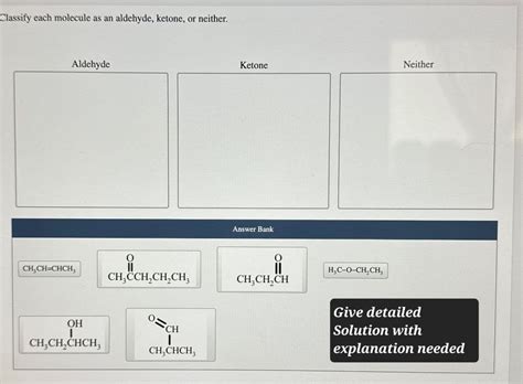 Answered Classify Each Molecule As An Aldehyde Bartleby