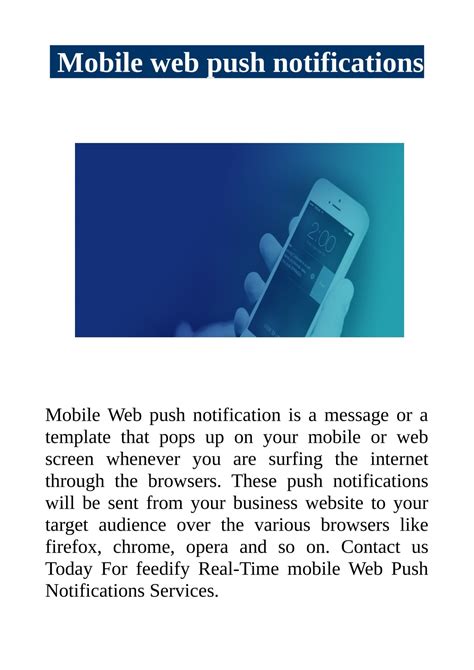 Ppt Mobile Web Push Notifications Powerpoint Presentation Free