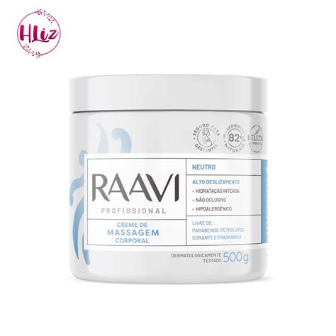 Creme Massagem Neutro Raavi 500g Shopee Brasil