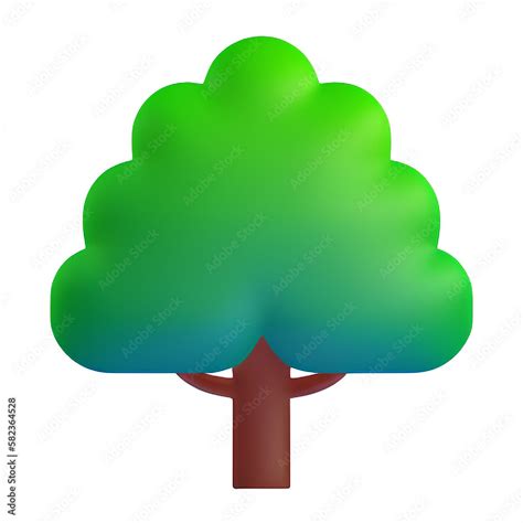 Tree D Emoji Icon Set Contains Such Icons As Wood Plant Pine Cactus Evergreen Stock