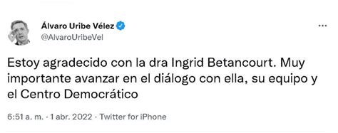 Trinos Y Halagos Entre Íngrid Betancourt Y Centro Democrático Abren