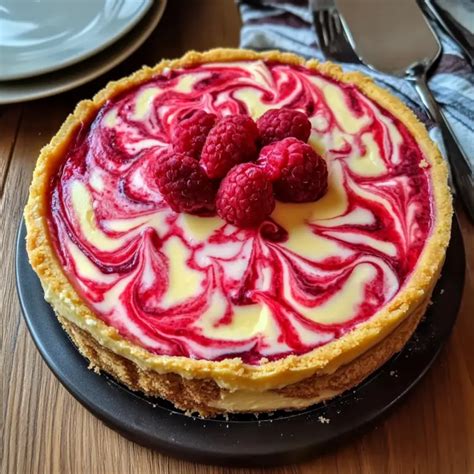 Lemon Raspberry Swirl Cheesecake Whisked Recipe