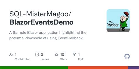 Github Sql Mistermagoo Blazoreventsdemo A Sample Blazor Application