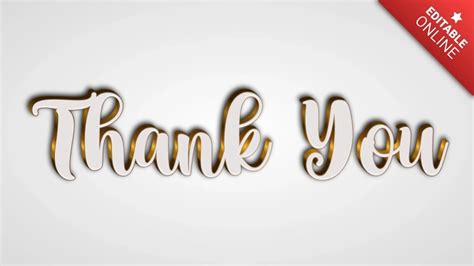 Thank You Text Effect Generator