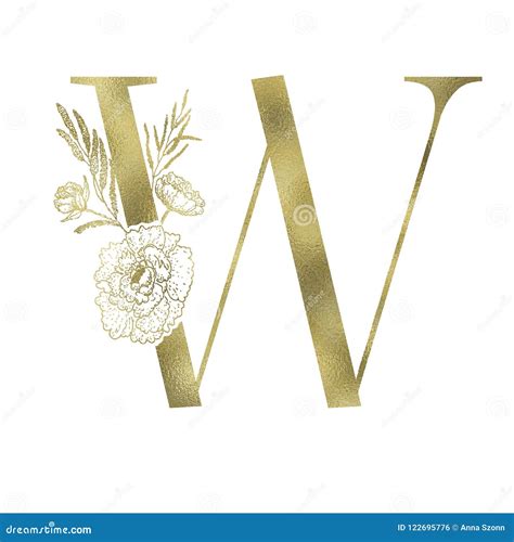 Letra Floral Do Alfabeto E Do Serif Ilustração do Vetor Ilustração de