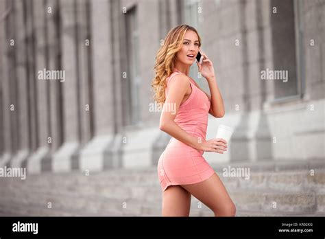 Lady in pink Stock Photo - Alamy