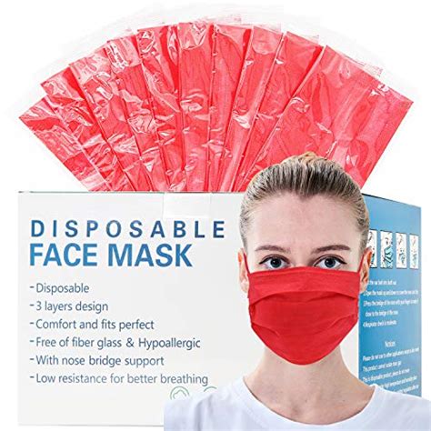 Mystcare Disposable Face Mask 50 Pack Individually Packaged Wrapped