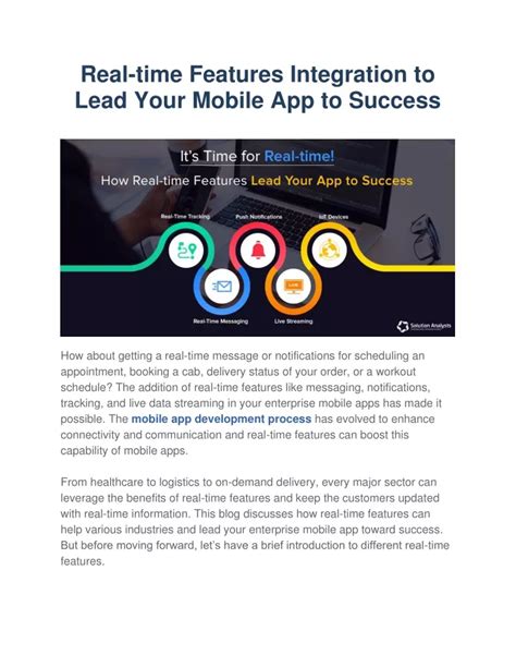 Ppt Real Time Features Integration To Lead Your Mobile App To Success Powerpoint Presentation
